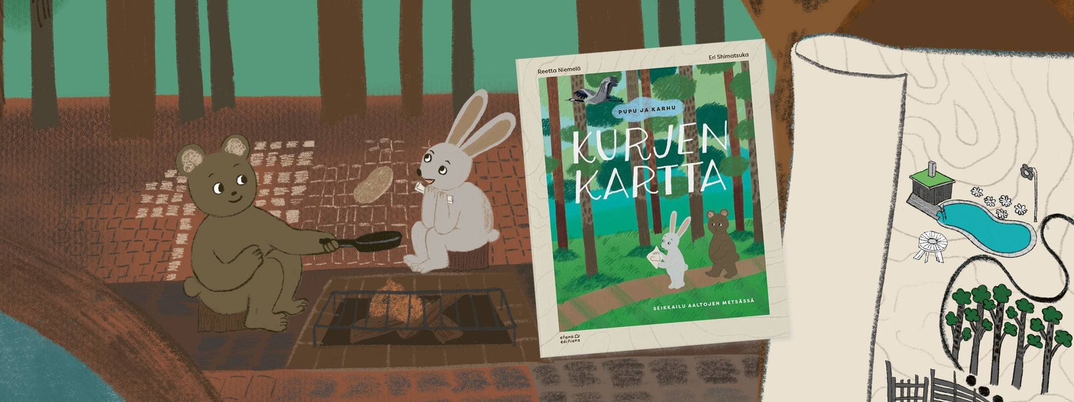 Pupun ja Karhun matkassa – Etana Editions